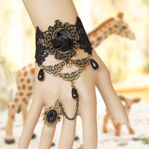Gothic Handcrafted Vintage Lace Vampire Ring Bracelet Set Ac0007 on Luulla