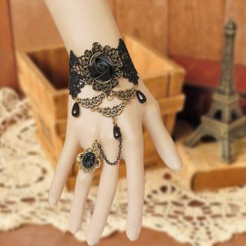 Gothic Handcrafted Vintage Lace Vampire Ring Bracelet Set Ac0007 on Luulla